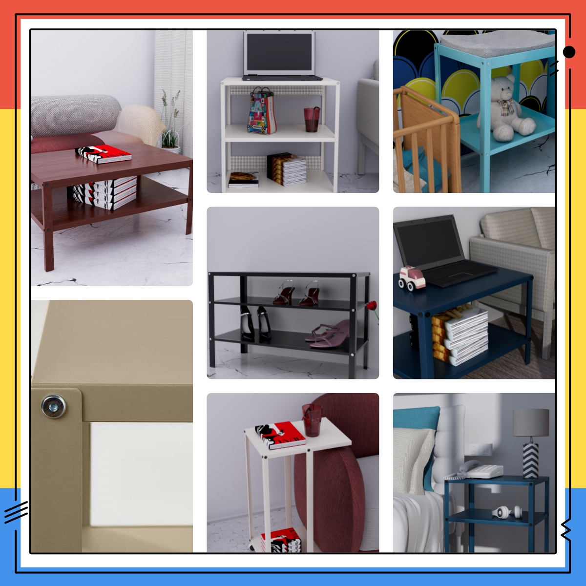 RAK Shelf Table collection - Buy Product on Yadan Steel Furniture